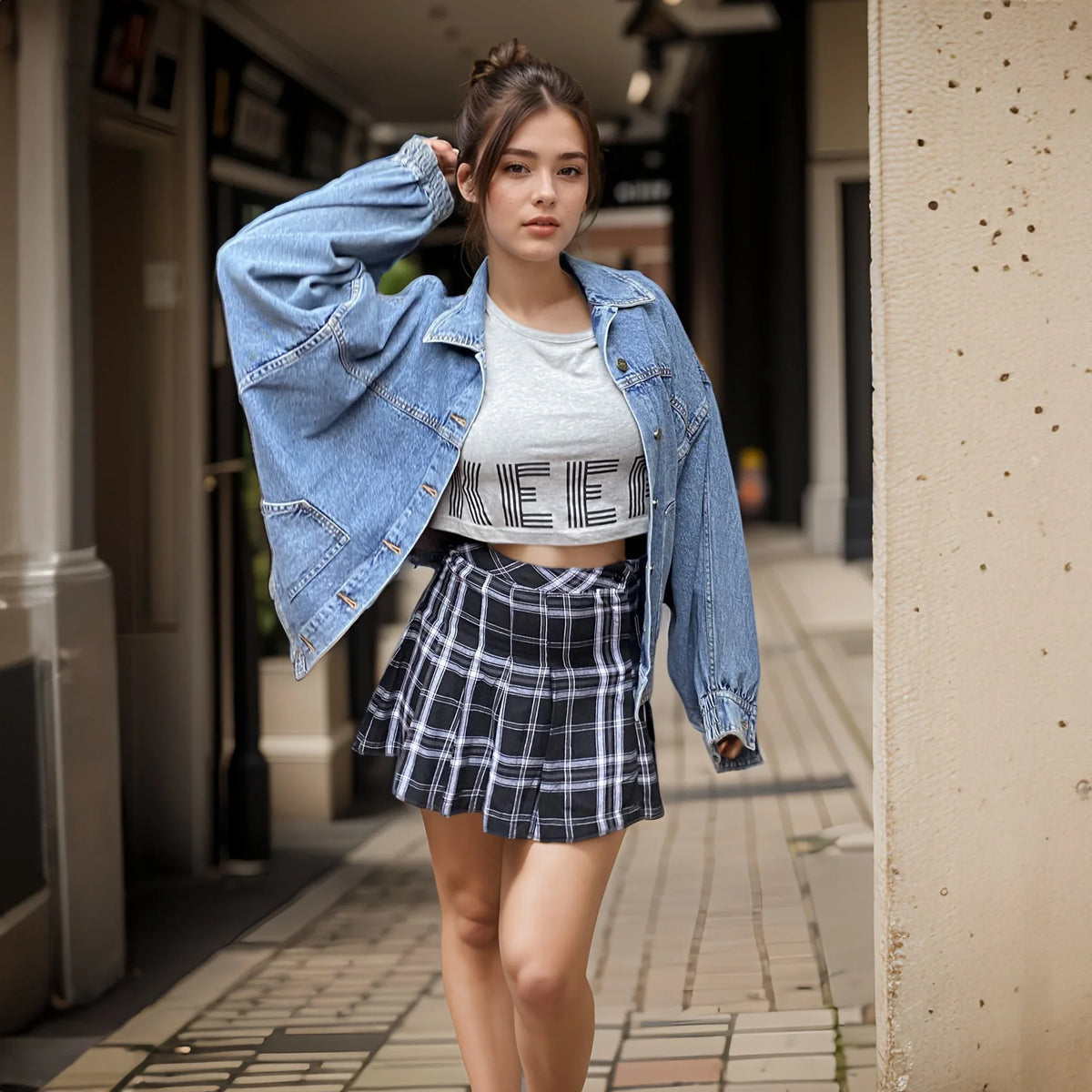 Oversized Batwing Denim Jacket – I Z F