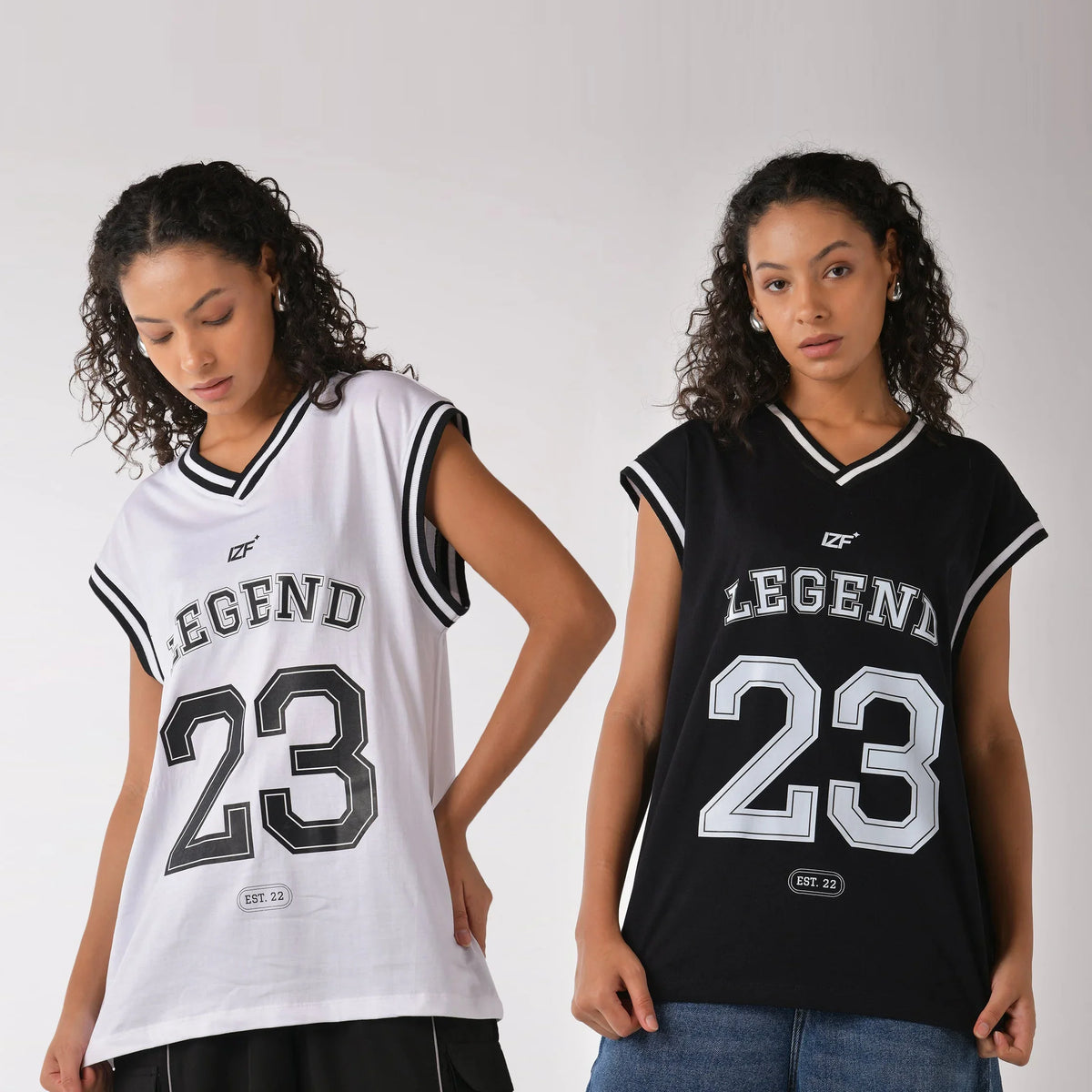 Black & White Oversized Basketball Vests (Combo Pack) – I Z F